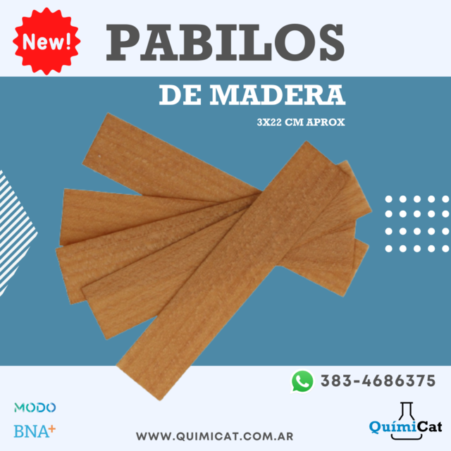 PABILO CAS WICK (p/vela de noche) 3.5 cm X 20 unid