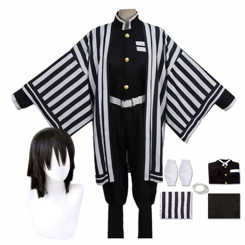 Cosplay Iguro Obanai Completo Kimetsu no Yaiba Profissional Traje Luxo