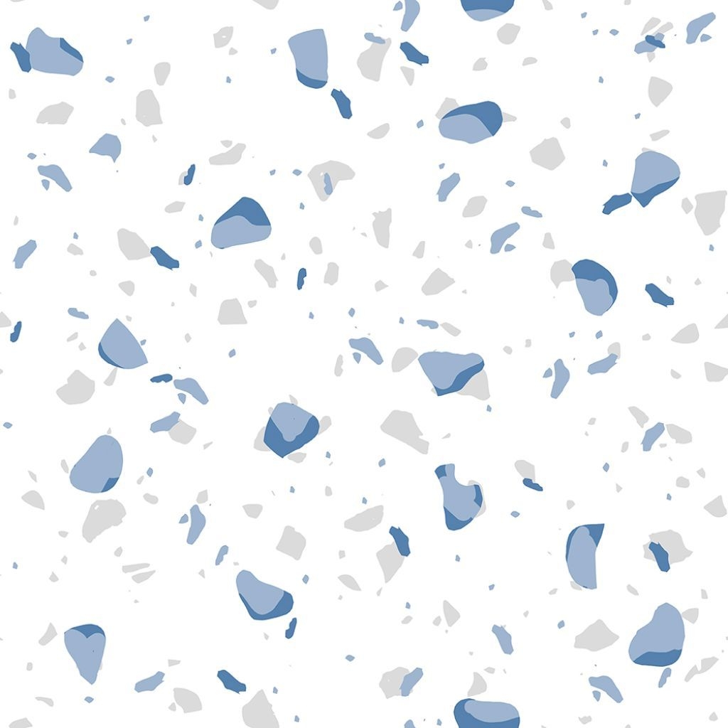 Papel de Parede Adesivo Terrazzo Clean Azul