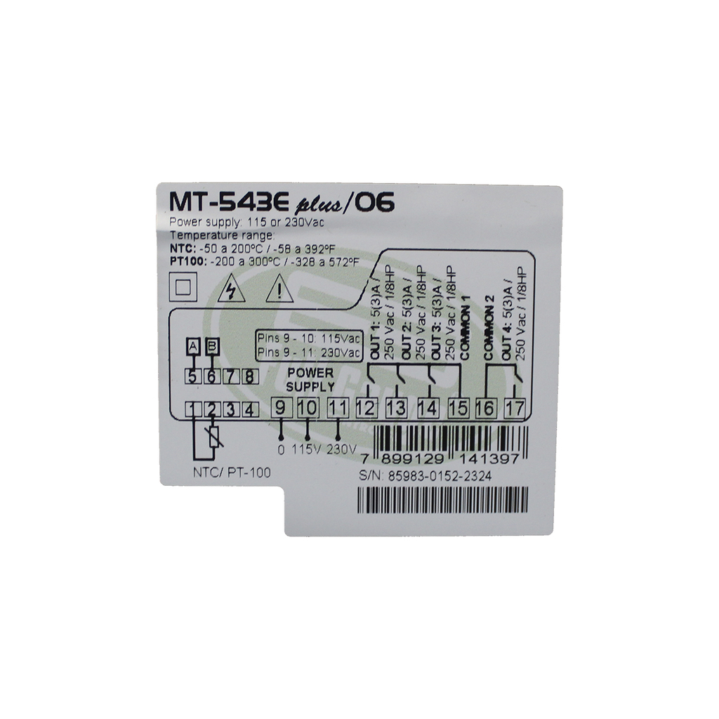 Controlador Temperatura Digital 4 Estágios 110/220V - MT543E PLUS
