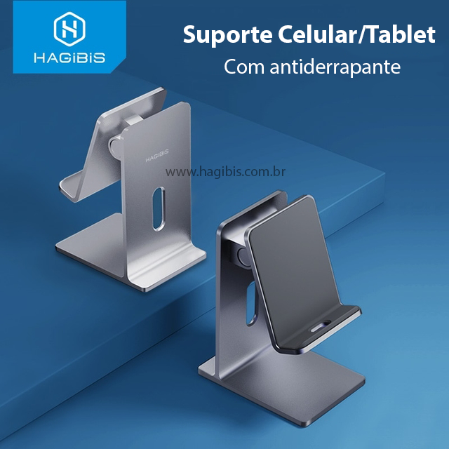 Suporte ajustável de alumínio para dispositivo móvel