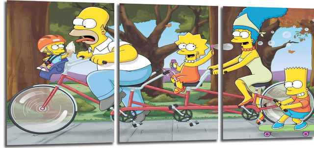 Cuadro Simpsons en Bicicleta - Comprar en decoedro