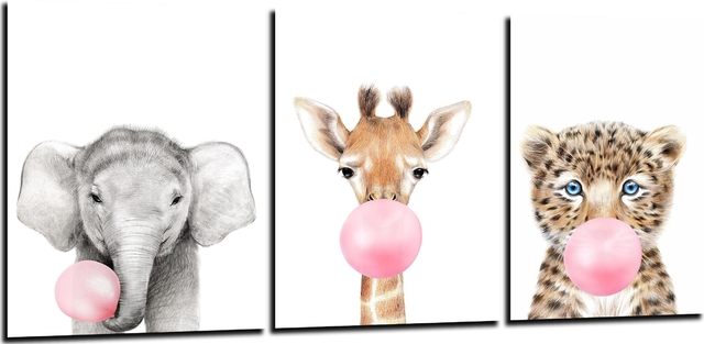 Cuadro Animales Chicle Bebe - Comprar en decoedro
