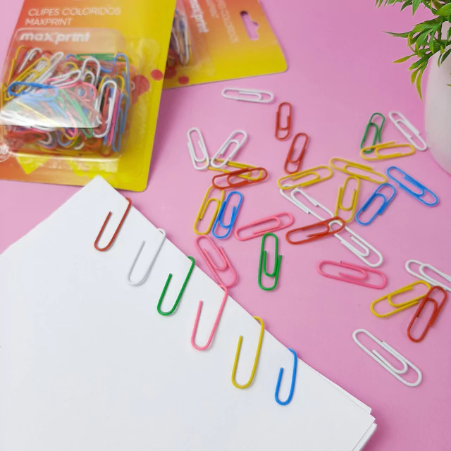 Clips Coloridos 100 UND Maxprint