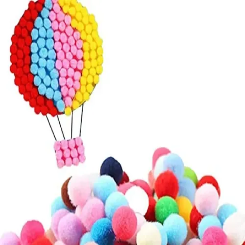 Pompones Surtidos X100 Motricidad Fina 1,5 - 2 - Y 2,5 M