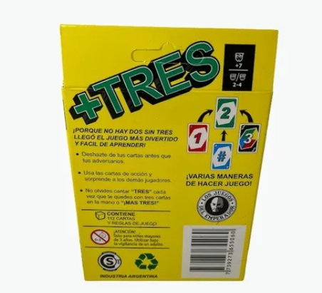Juego De Cartas +tres - Comprar en yosipuedodidacticos