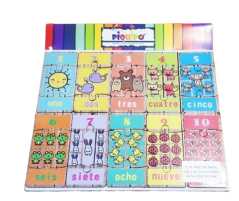 Tabla Aprende A Contar 1 Al 10 Rompecabezas 30 Piezas Madera