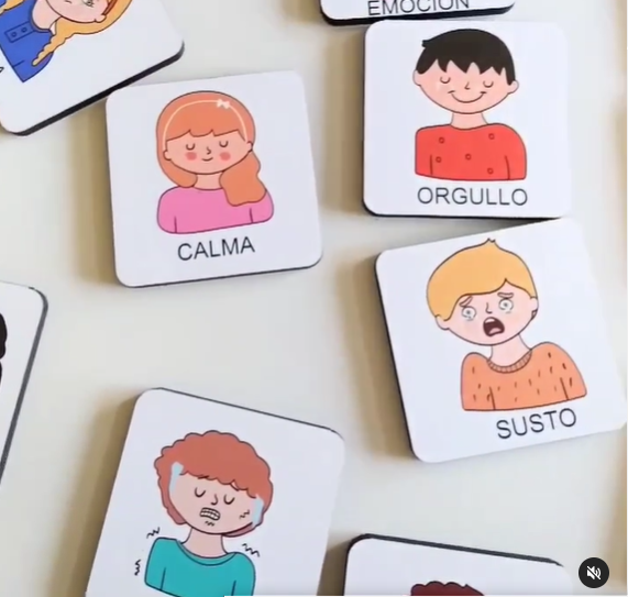 Juego De Memoria Emociones-sentimientos Madera Didáctico