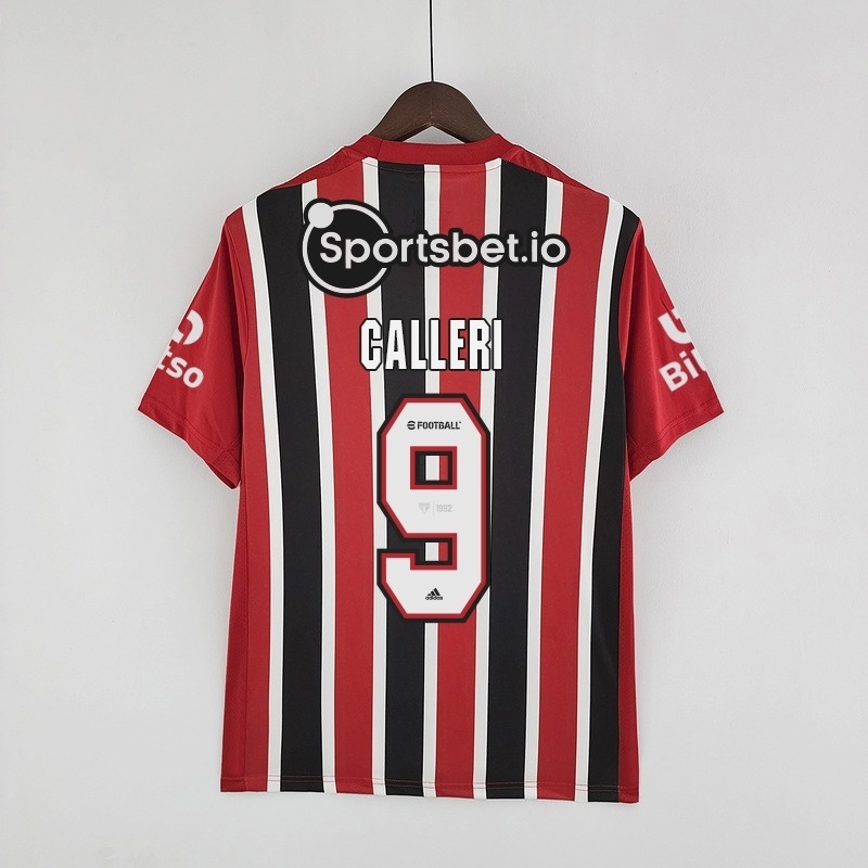 Camisa SÃo Paulo Ii Com Todos Patrocinio 9 Calleri 22 23 Torcedor