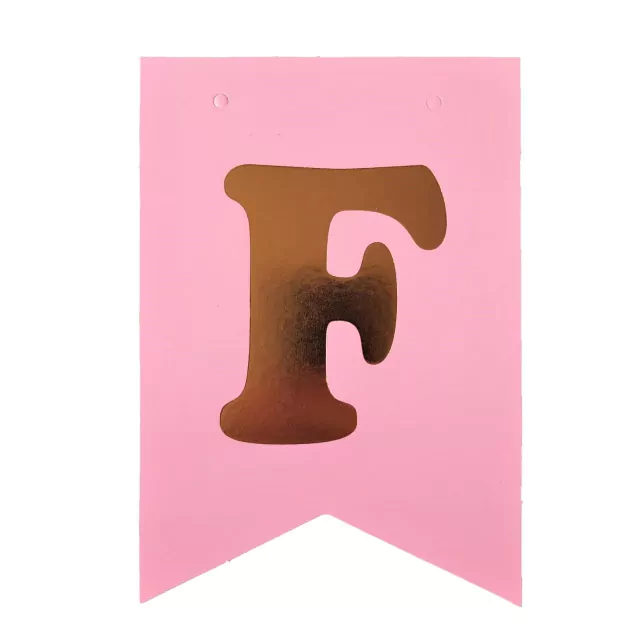 Banderin Feliz Cumpleaños Rosa Pastel