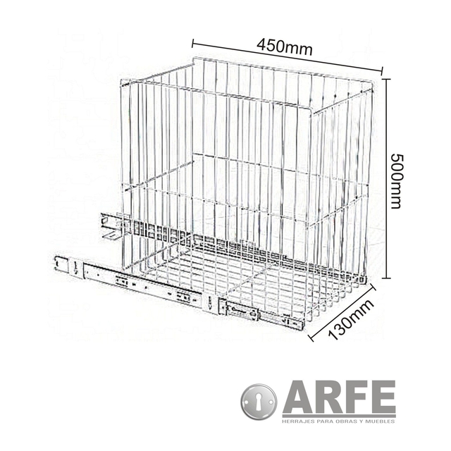 Canasto de ropa extraible - Comprar en Arfe S.A.