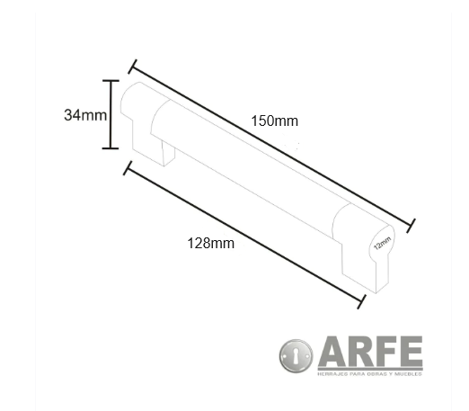 manija para mueble de zamac