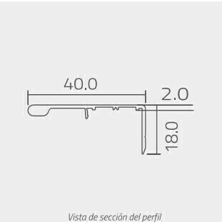 manija perfil euro class para mueble