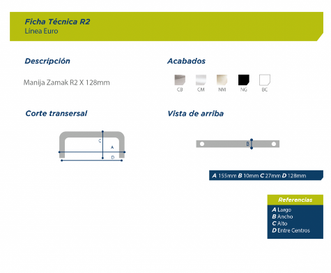 manija para muebles de zamac