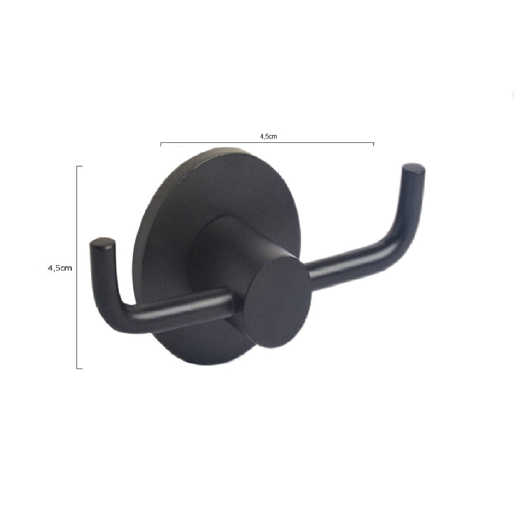 Percha de baño negra bronce