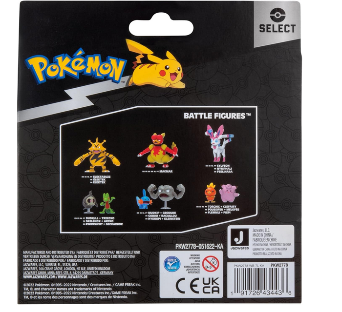 Pokemon 2778 - Battle Figure Set x3 Evolution - Pichu Pikachu Raichu