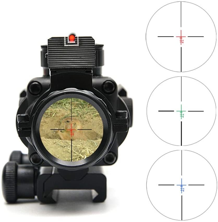 MIRA ACOG 4X NCSTAR EXTREME RETICULO MILSPEC ILUMINADO AZUL / VERDE / ROJO