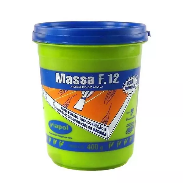 Massa Calafetar Madeira 400gr Branca F12