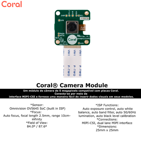 Coral Dev Board 1GB RAM + Coral Camera Module