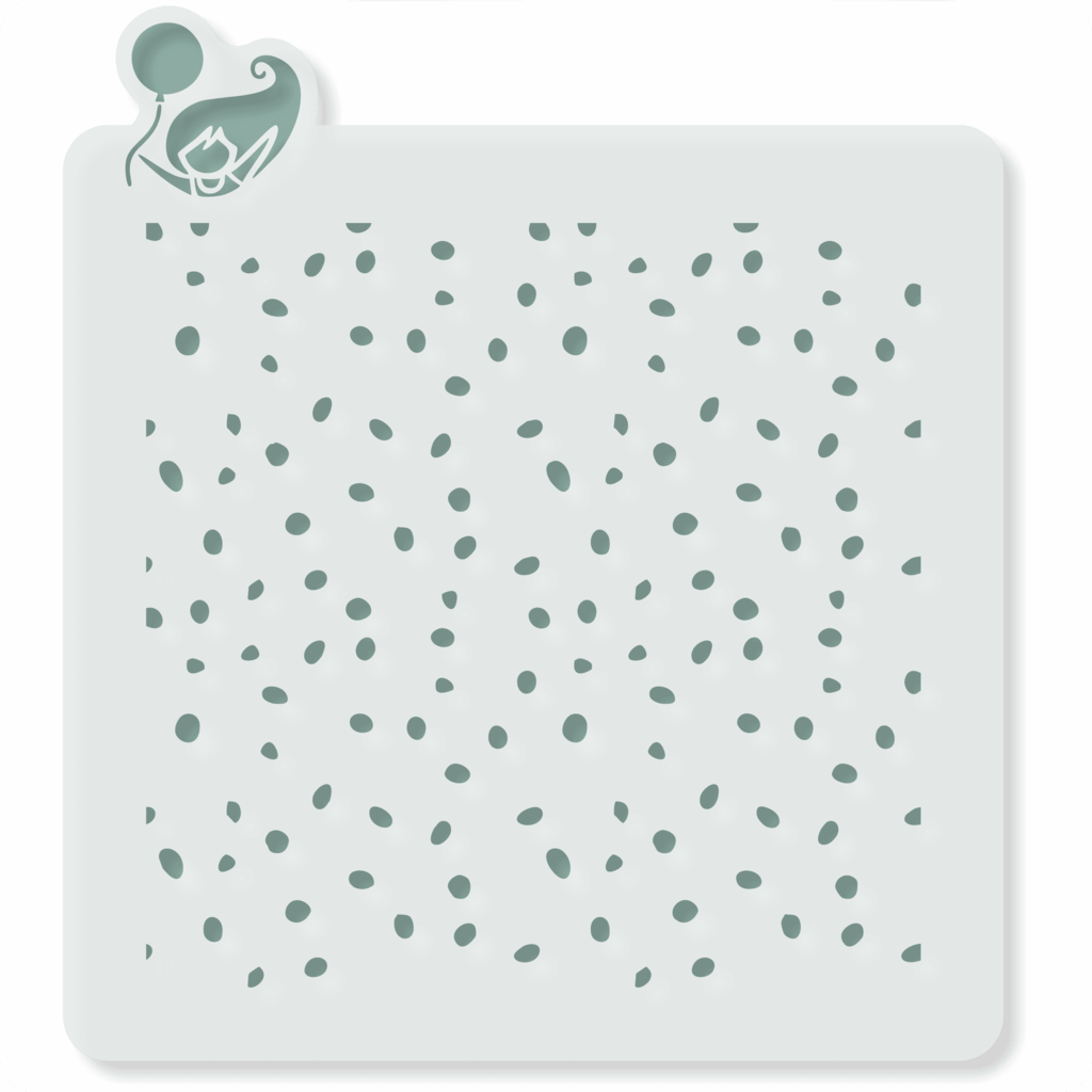 Estêncil para Biscoito Poá Rústico