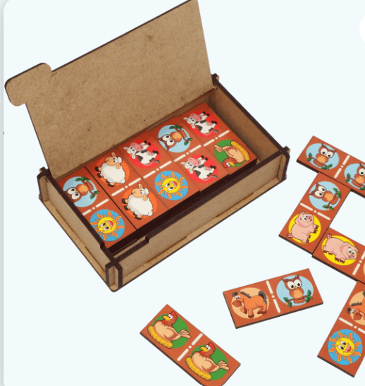 Dominó infantil Animais da Fazenda