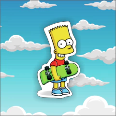 Sticker "Bart Simpson" E12 - Comprar en Mar de Vinilos