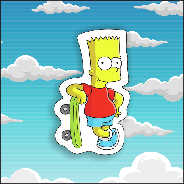 Sticker "Bart Simpson" E17 - Comprar en Mar de Vinilos