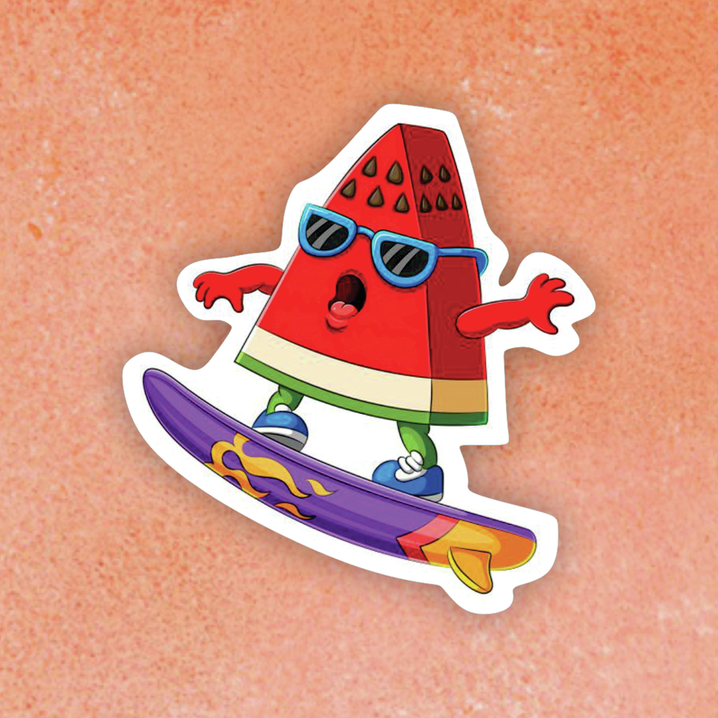 Sticker Sandía Surfera (S4) - Mar de Vinilos