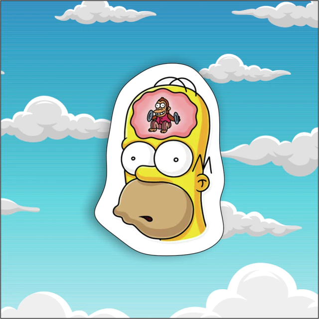 Sticker "Homero" E7 - Comprar en Mar de Vinilos