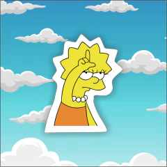Sticker "Lisa Simpson" E13 - Comprar en Mar de Vinilos