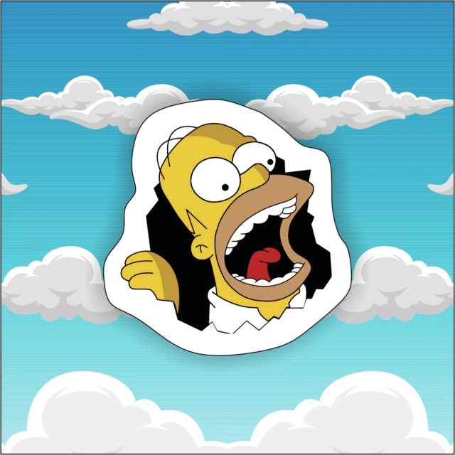 Sticker "Homero" E4 - Comprar en Mar de Vinilos