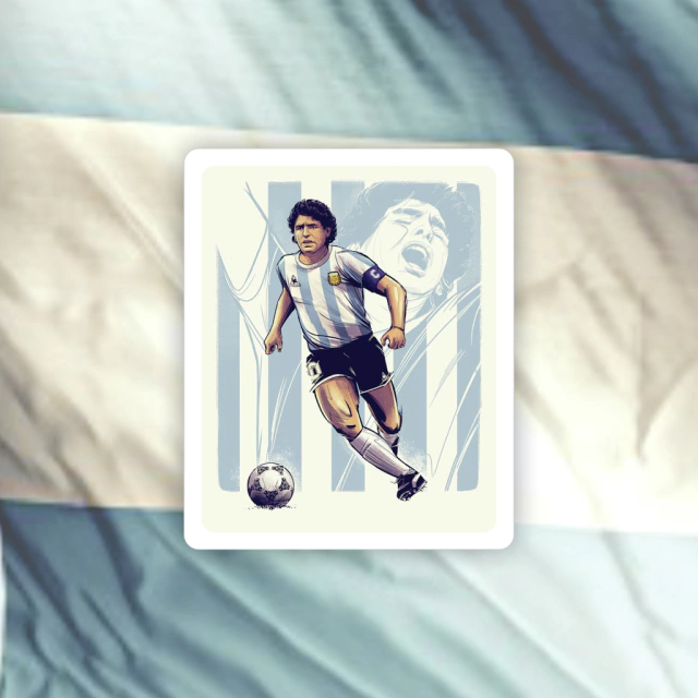 Sticker Maradona (10-8) - Comprar en Mar de Vinilos