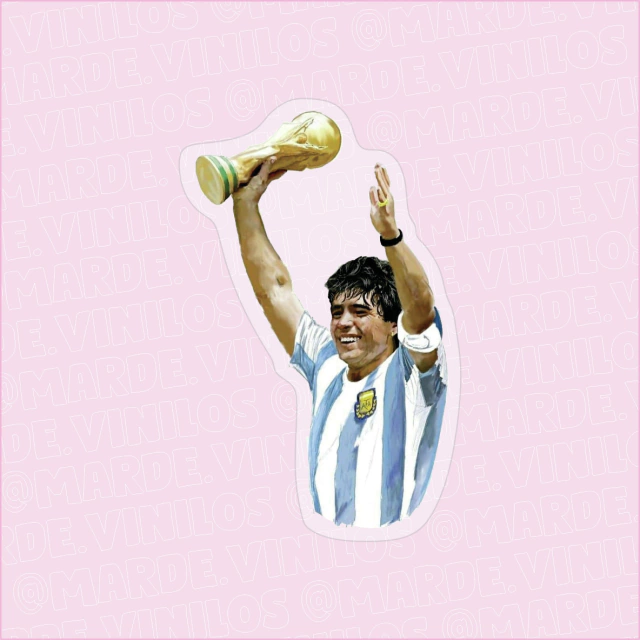Sticker Transparente Maradona - Mar de Vinilos