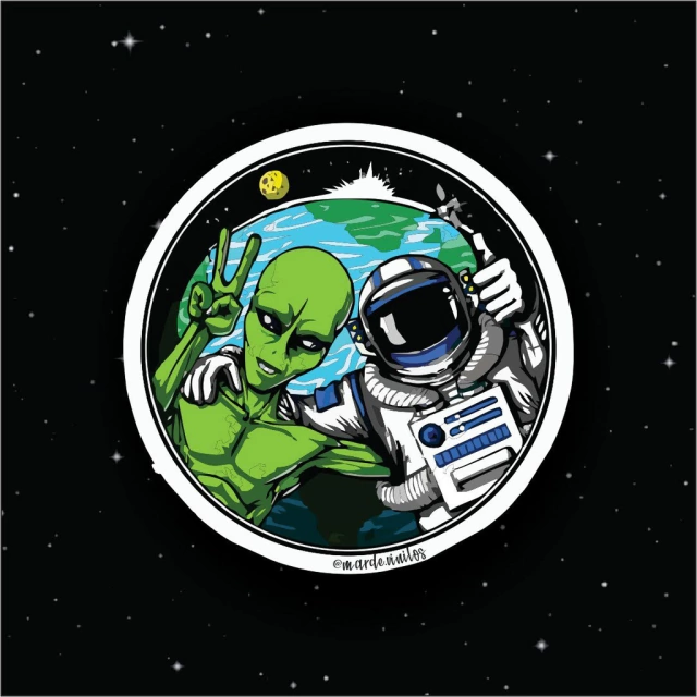 Sticker "Marcianos" W3 - Comprar en Mar de Vinilos