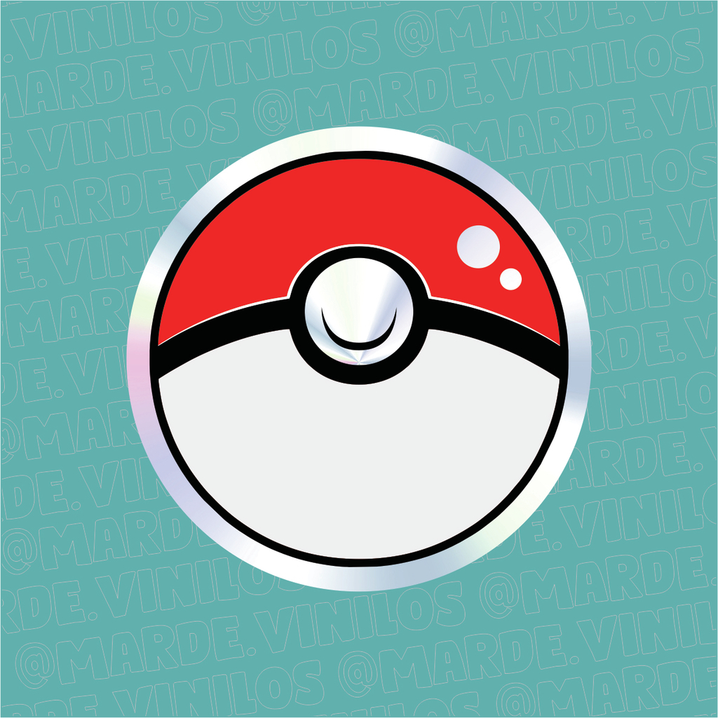 Sticker Tornasolado Pokeball - Mar de Vinilos