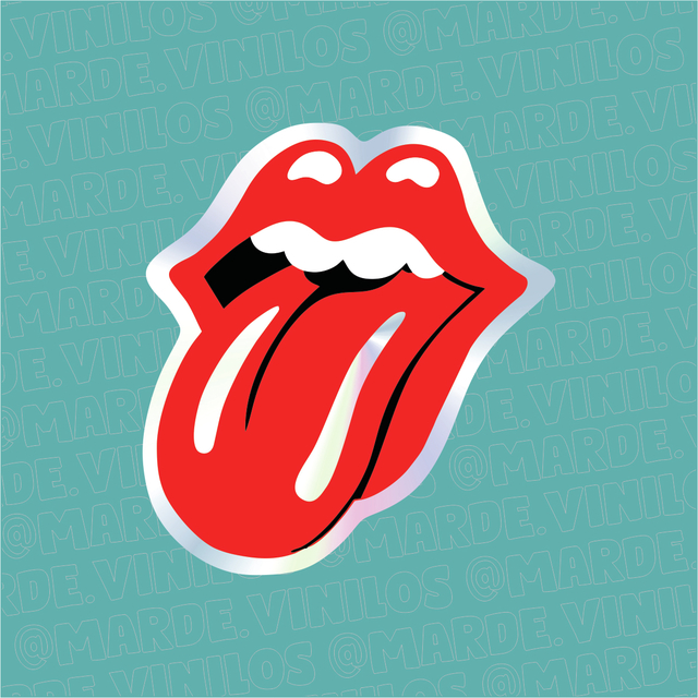 Sticker Tornasolado Lengua "The Rollings Stones"