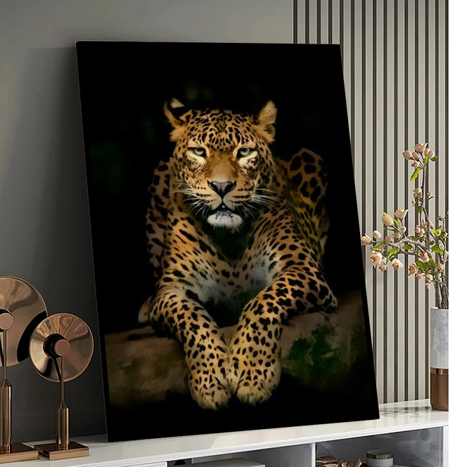 Quadro Onça Pintada Deitada