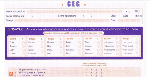 CEG Test de Comprensión de Estructuras Gramaticales