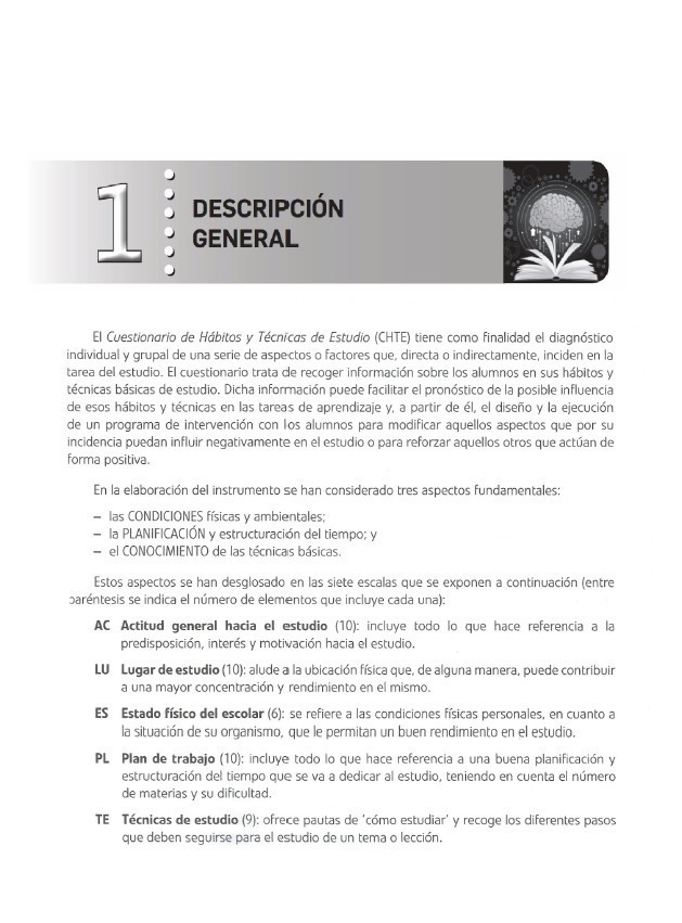 Chte Cuestionario De Hábitos Y Técnicas De Estudio