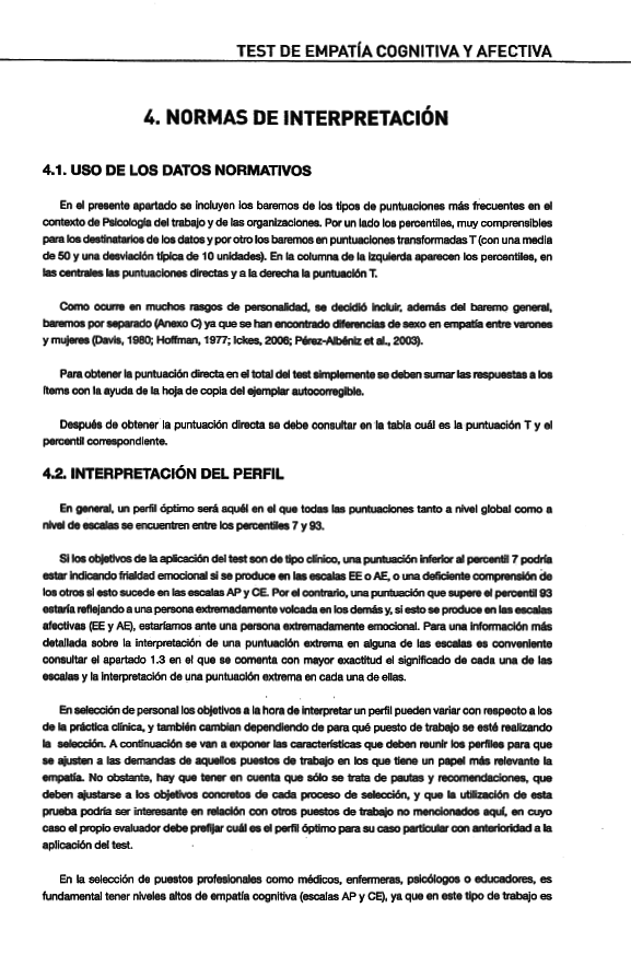 Teca Test De Empatía Cognitiva Y Afectiva - PSICONUBE
