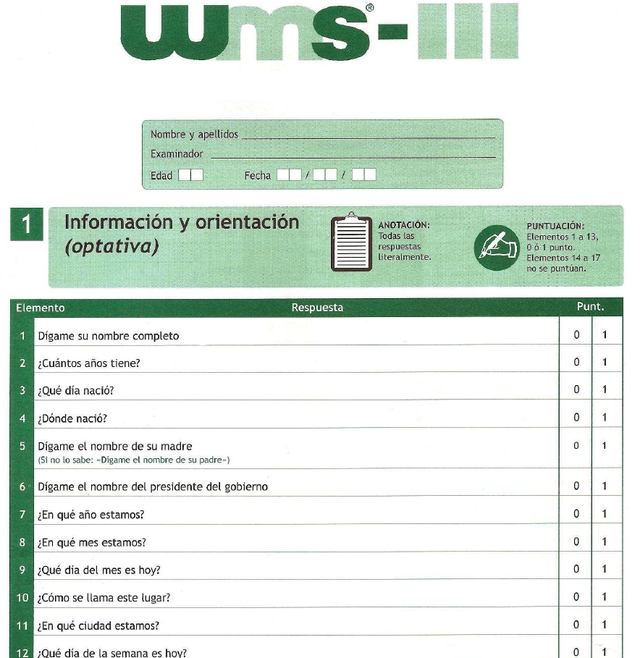 Wms 3 Escala De Memoria De Wechsler Iii - PSICONUBE
