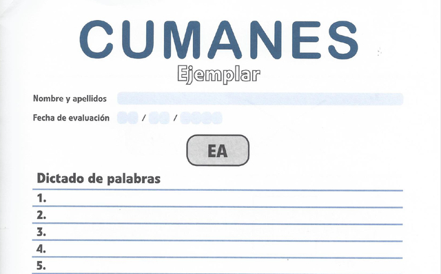CUMANES Cuestionario de Madurez Neuropsicológica para Escolares