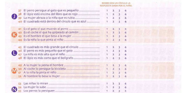 CEG Test de Comprensión de Estructuras Gramaticales