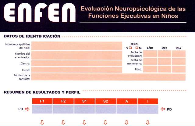 Enfen Evaluación Neuropsicológica de las Funciones Ejecutivas en Niños