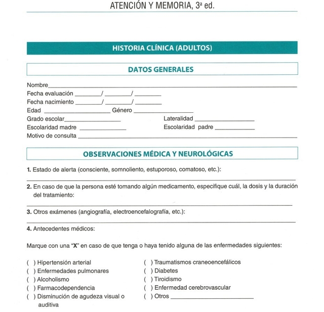 Neuropsi Atención Y Memoria 3* Edición - Nam 3 Neuropsi Atención Y Memoria 3* Edición - Nam 3