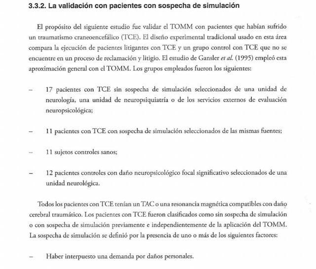 Tomm Test De Simulación De Problemas De Memoria