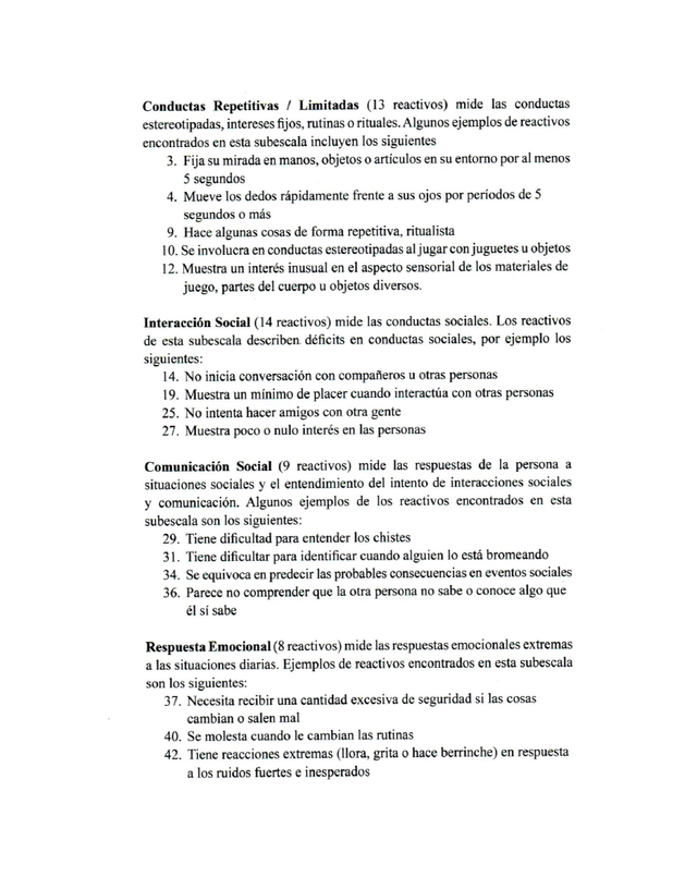 GARS 3 S Escala de Evaluación de Autismo Gilliam 3* Edición