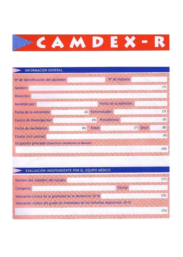 CAMDEX-R. Prueba de Exploración Cambridge Revisada para la Valoración ...