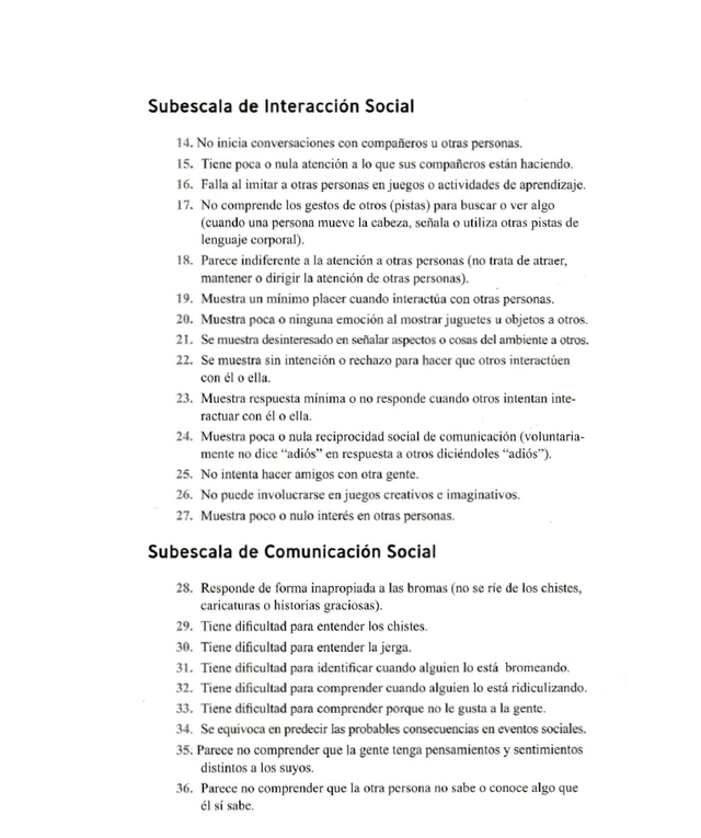 GARS 3 S Escala de Evaluación de Autismo Gilliam 3* Edición