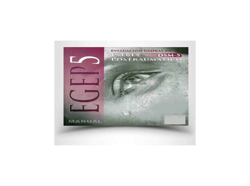 Software Egep 5 Evaluación Global De Estrés Postraumático - Corrección con Software